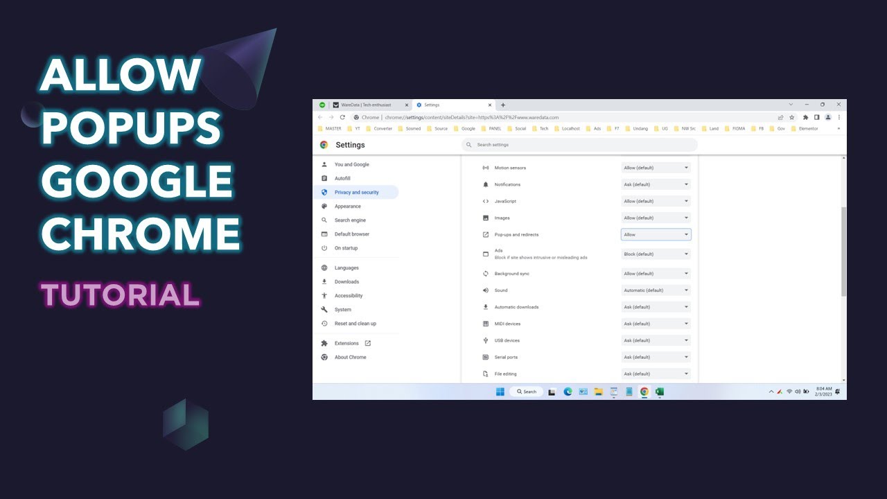How to Allow pop ups on Google Chrome - YouTube