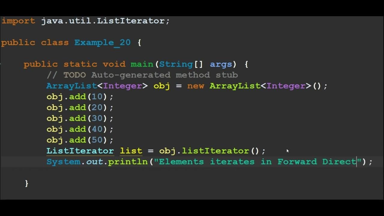 ListIterator in Java - YouTube
