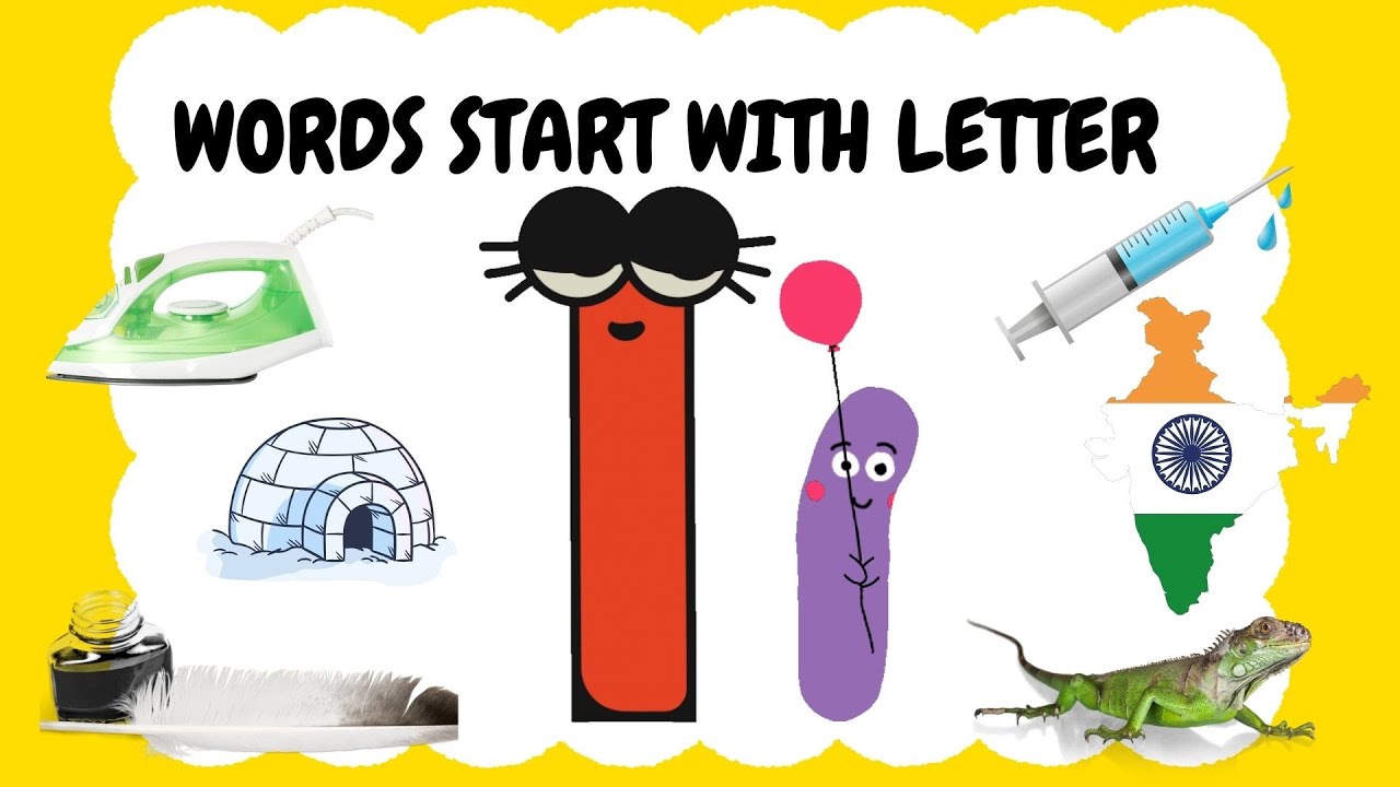 Words Start With Letter I l Kids Vocabulary l Words for kids - YouTube