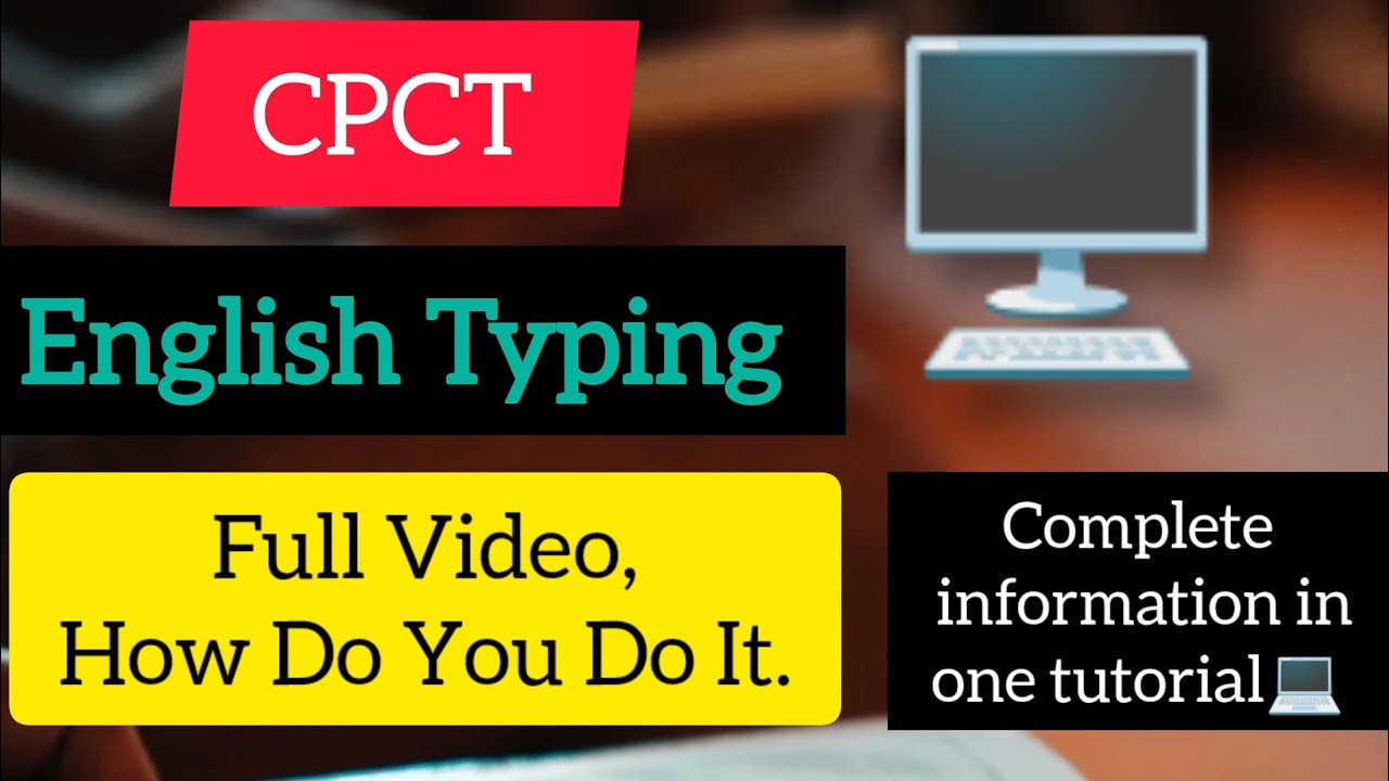 English typing Full video 📷ll Tying for cpct ll cpct ke liye practice ...
