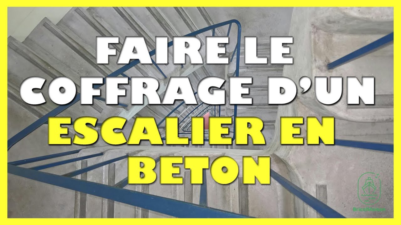 Comment faire le coffrage d'un escalier en beton - YouTube