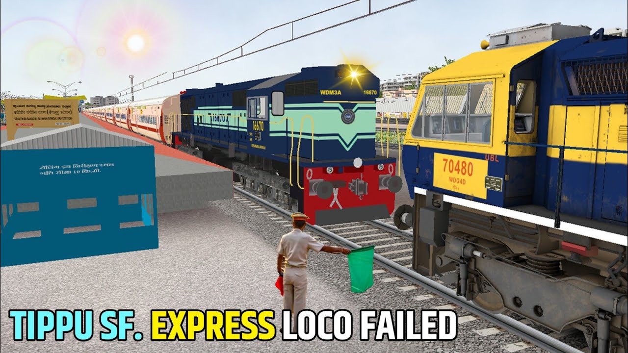 Tippu SF. Express Loco Failed | WDG4D Rescue WDM3A | Best Journey In IR-MSTS | Open Rails - YouTube