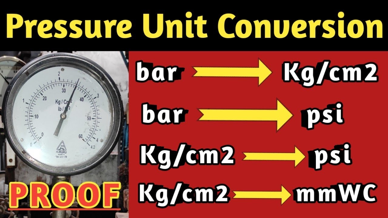 Pressure Unit Conversion How Can Convert Kg cm2 To Psi Bar To Psi