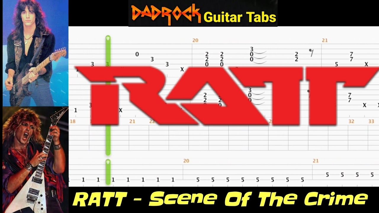 Scene Of The Crime - RATT - Guitar + Bass TABS Lesson - YouTube