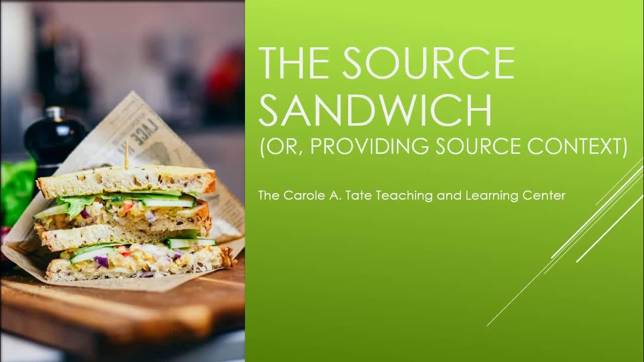 The Source Sandwich for Essays - YouTube
