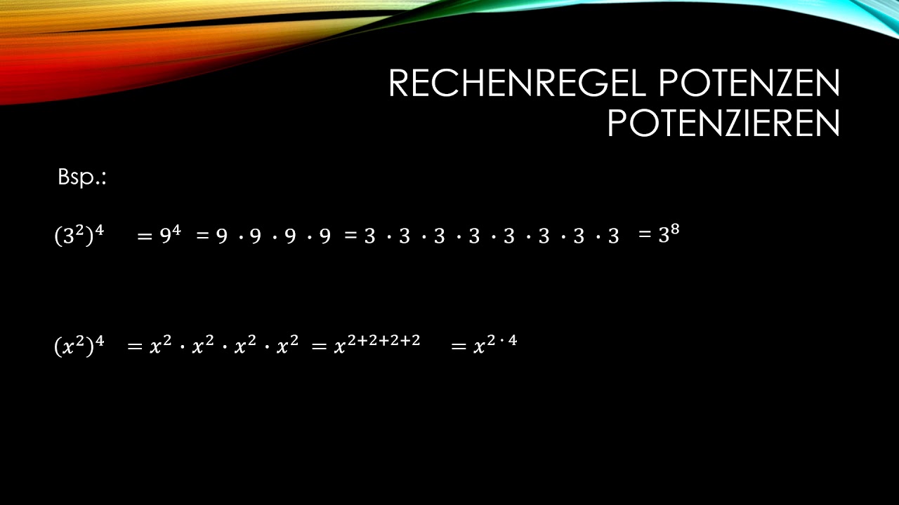 Potenzen potenzieren - YouTube