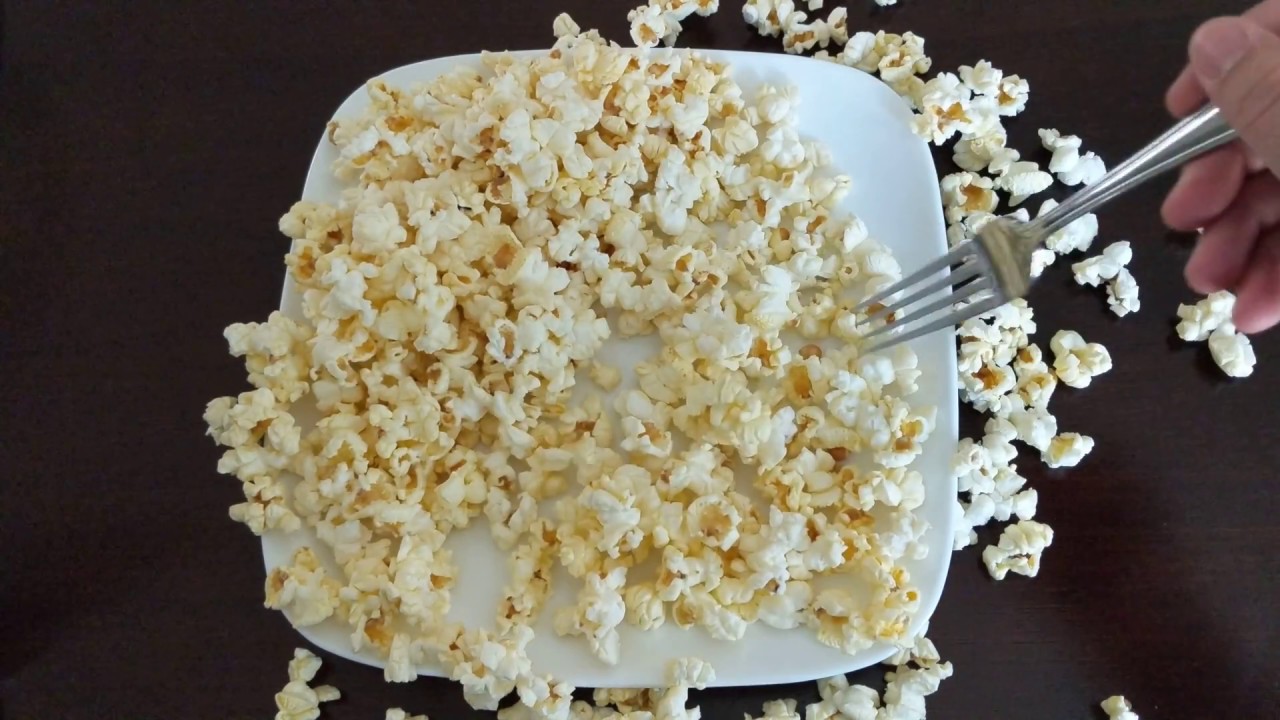 Eating POPCORN with a Fork! - YouTube