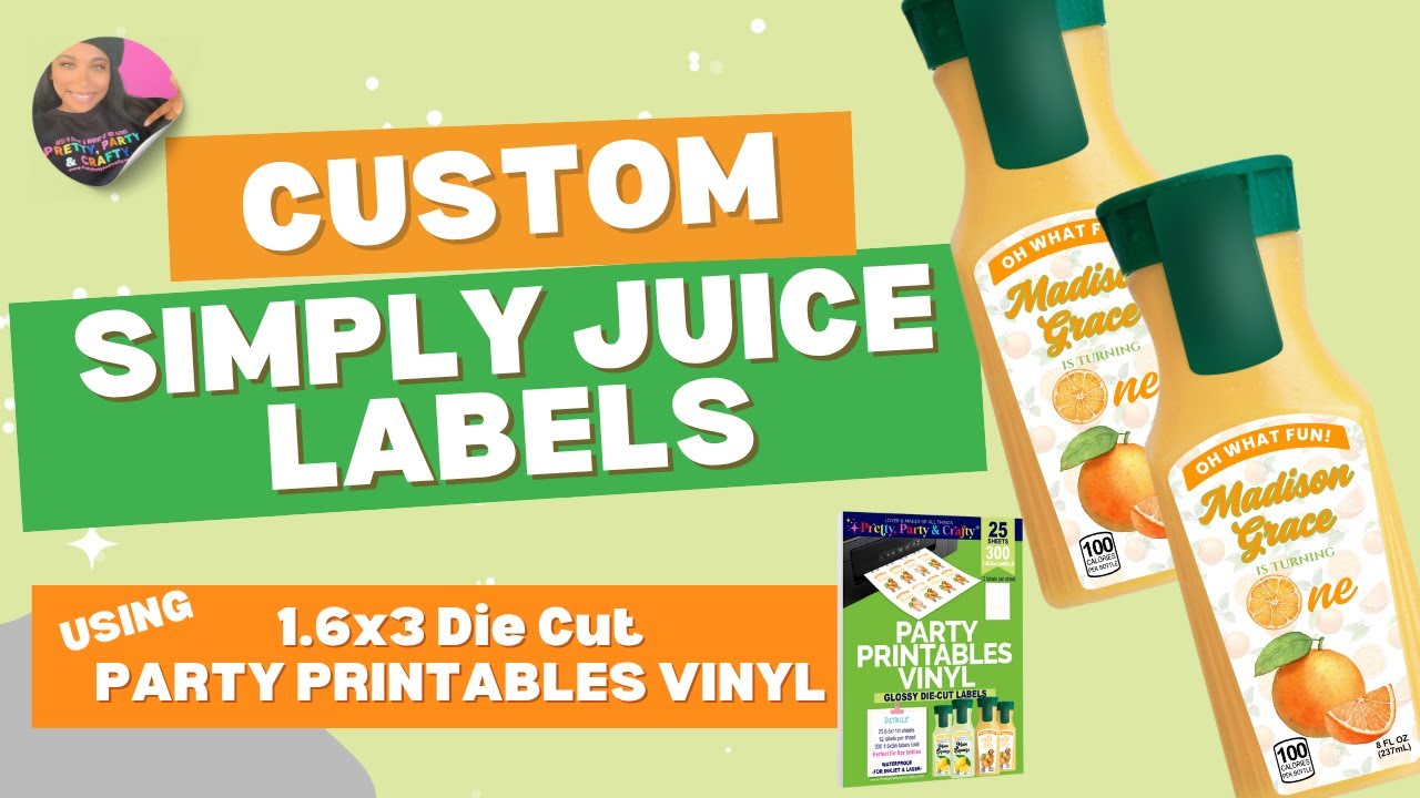 How To Make Custom Simply Juice Labels With No Cutting Needed! - YouTube