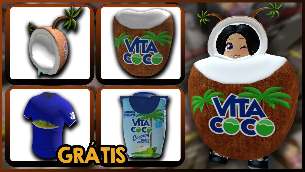 COMO PEGAR 4 ITENS GRÁTIS NO ROBLOX | VITA COCO THE COCONUT GROVE - YouTube
