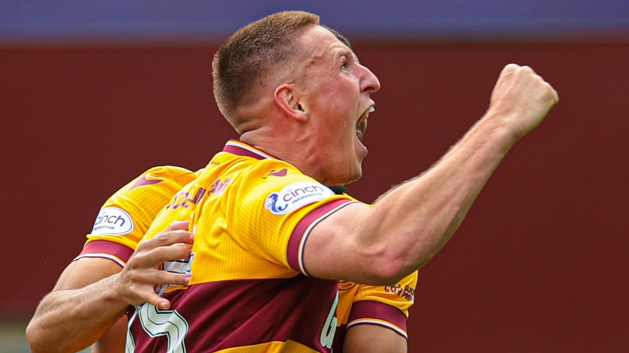 Dan Casey gets his first Motherwell goal at the perfect time - YouTube