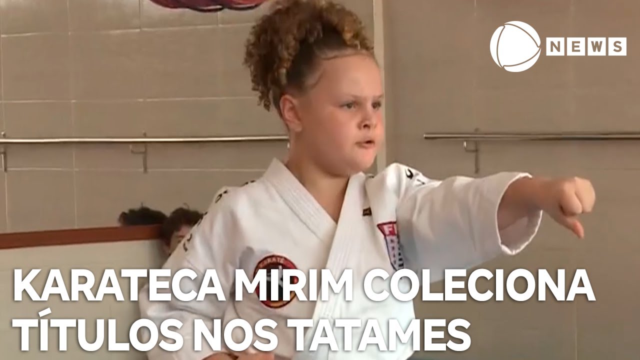 Karateca mirim coleciona títulos nos tatames - YouTube