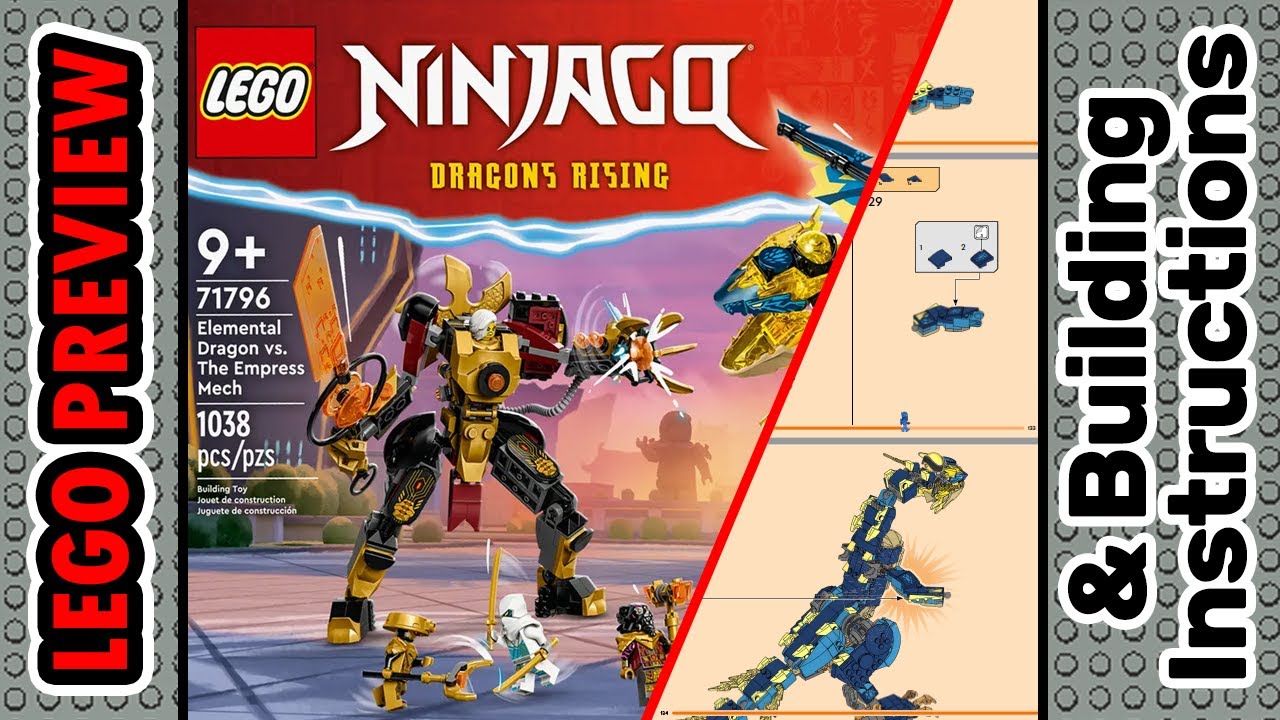 PREVIEW: 71796, LEGO NINJAGO, Elemental Dragon vs. The Empress Mech ...