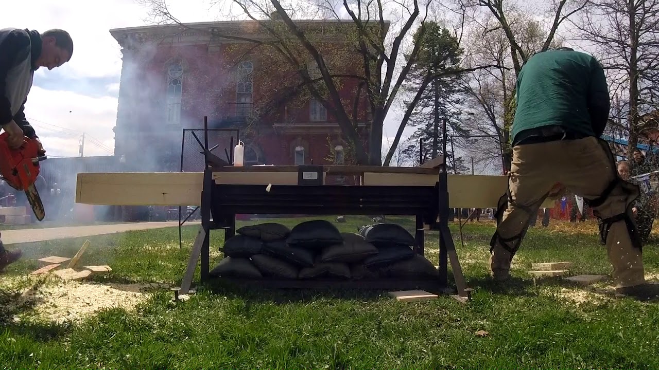 2019 Chardon 5 Cube Preliminary Chainsaw Races complete - YouTube