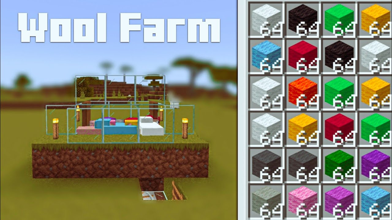Best & Easy WOOL FARM In Minecraft 1.20 (Mcpe/Bedrock/Java) 🐑| Sheep ...