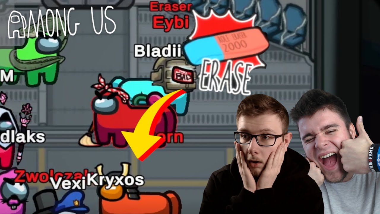 PRÓBUJE WYMAZAĆ ROLE IMPOSTORWI JAKO KLASA IMPOSTORA "ERASER" | AMONG ...
