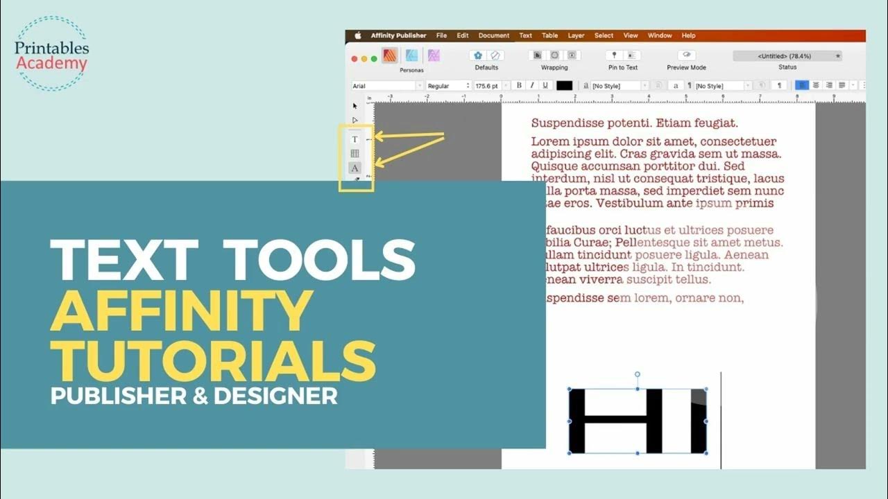 Affinity Publisher V2: Text Tools Explained - YouTube