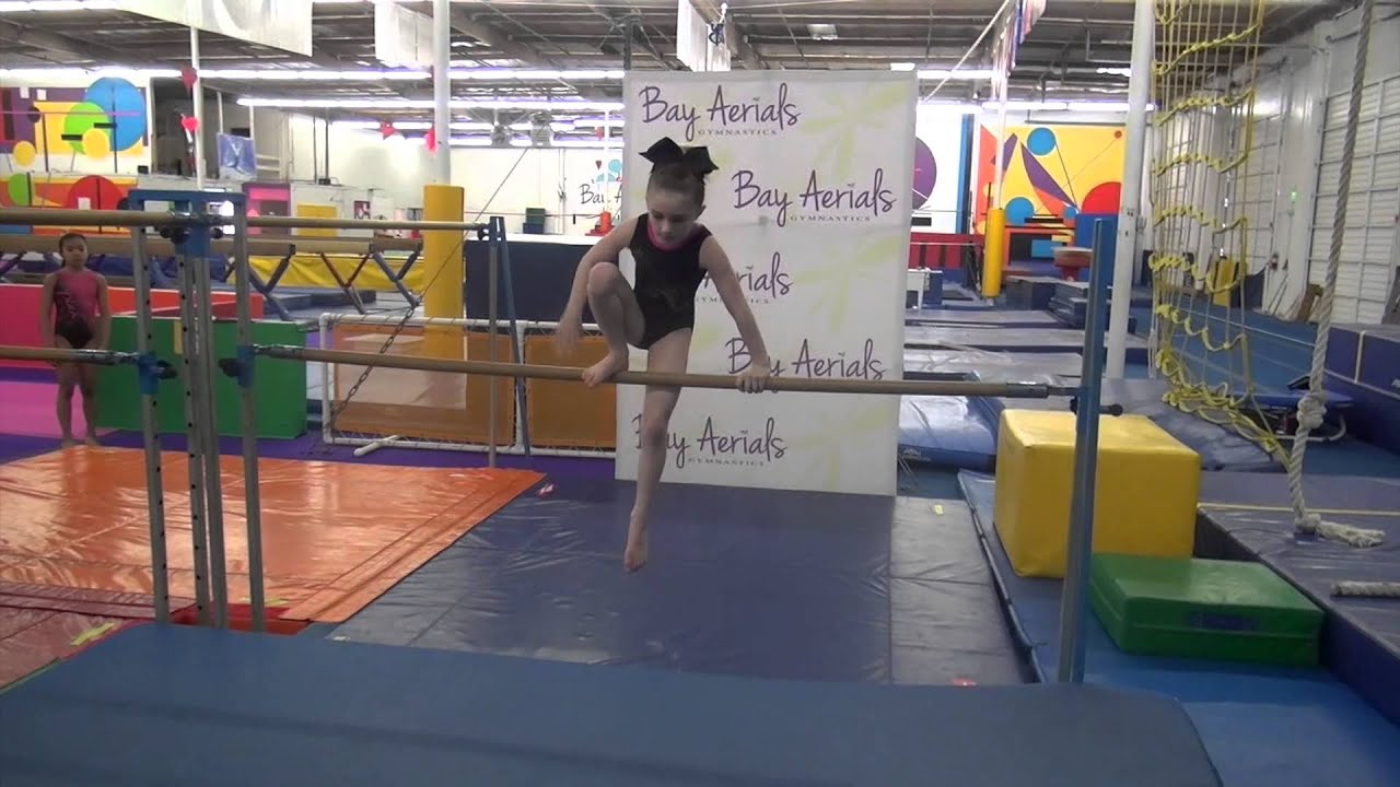 Intermediate Blue Climb on bar in control jump off - YouTube