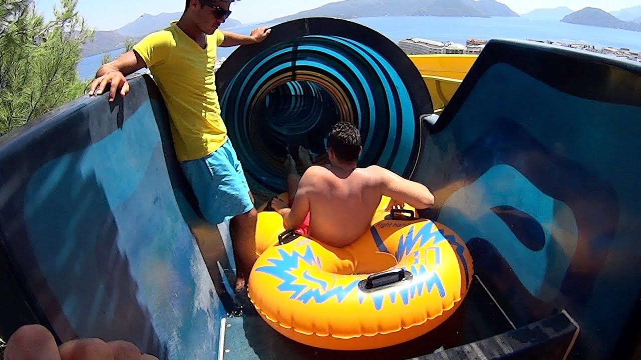Black Hole Water Slide at Aqua Dream Water Park - YouTube