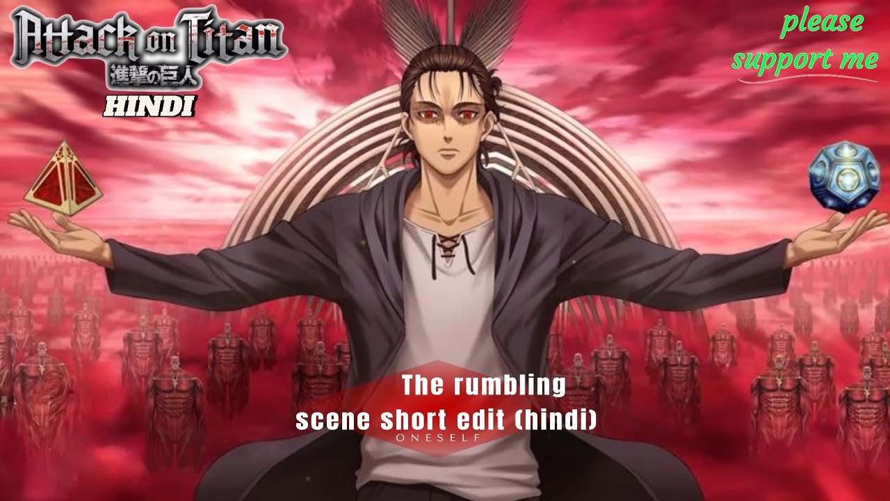 Attack on titan the rumbling scene☠️🥴Eren yeager aura 999999+ # ...