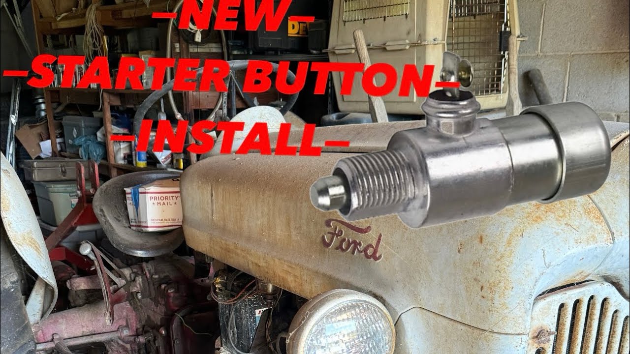 Starter Switch push button install OEM fit Ford tractors - YouTube