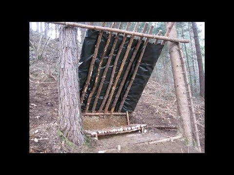 Bushcraft Lean-to Shelter - YouTube