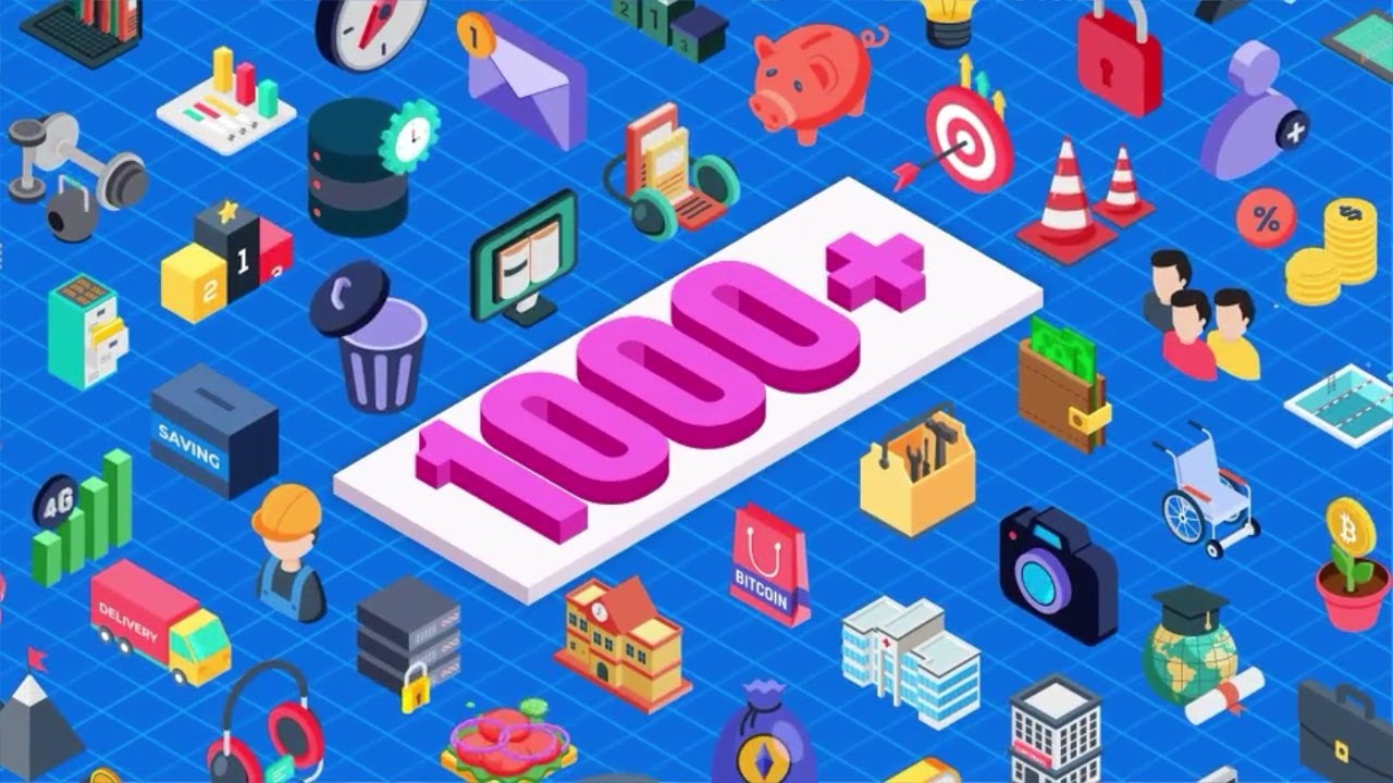 1000+ Animated Isometric Icons Pack - After Effects Template - YouTube