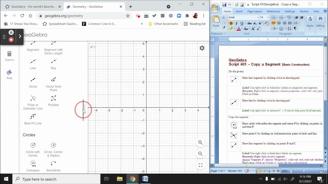 How to use GeoGebra for Constructions - YouTube