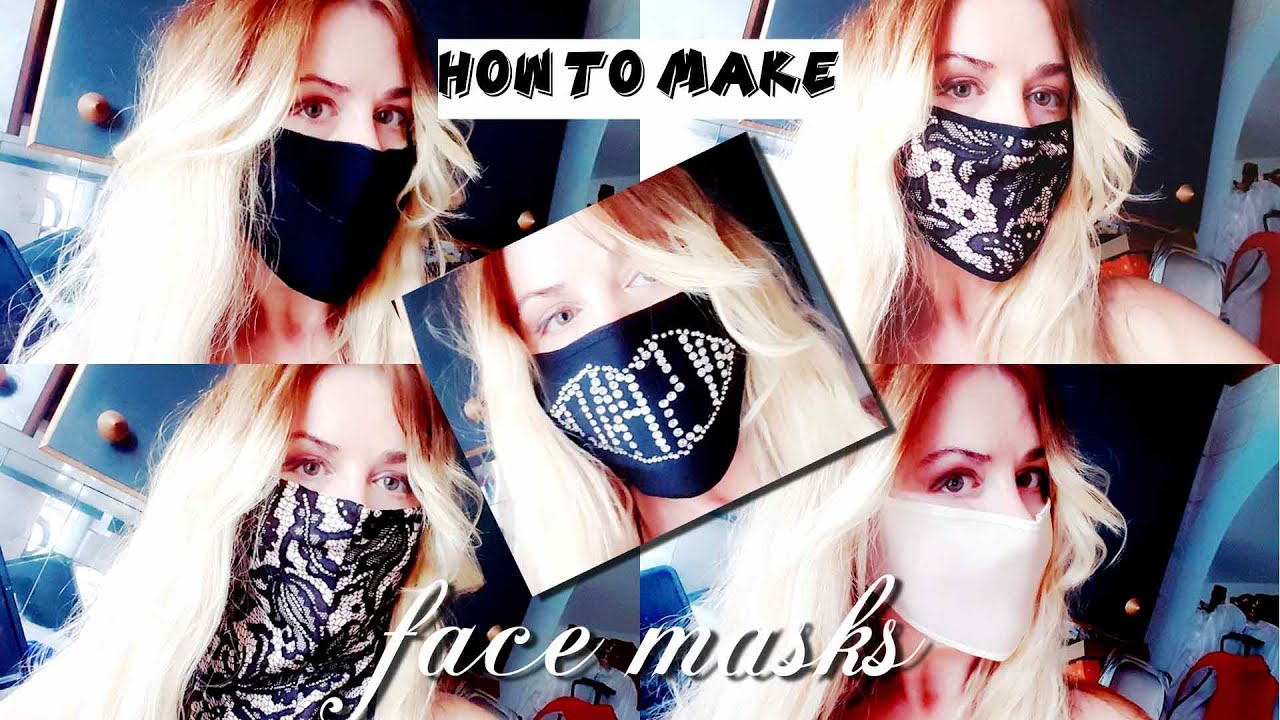 FACE MASK DIY - easy to make tutorial - 5 MASKS - YouTube