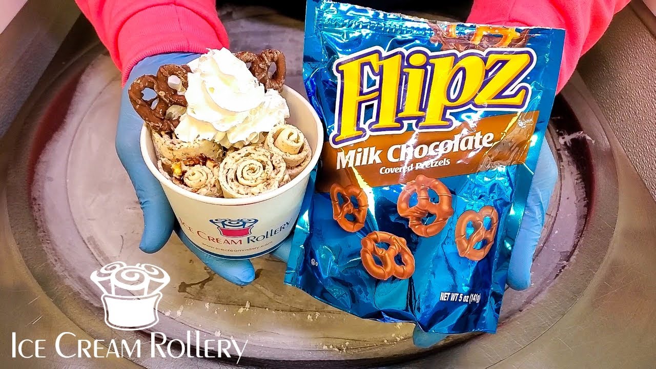 Ice Cream Rolls | Flipz Milk Chocolate Covered Pretzels - YouTube