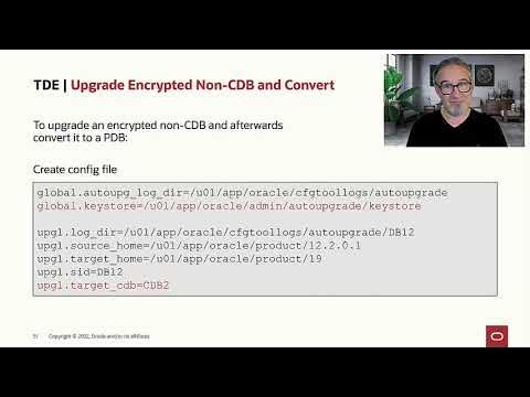 How to upgrade encrypted non-CDB and convert to a PDB - YouTube