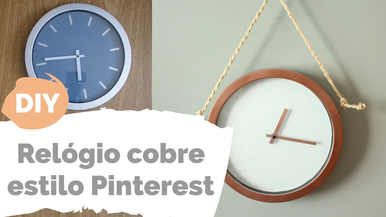 DIY | Relógio cobre com decoração estilo Pinterest | Por GavetaMix ...