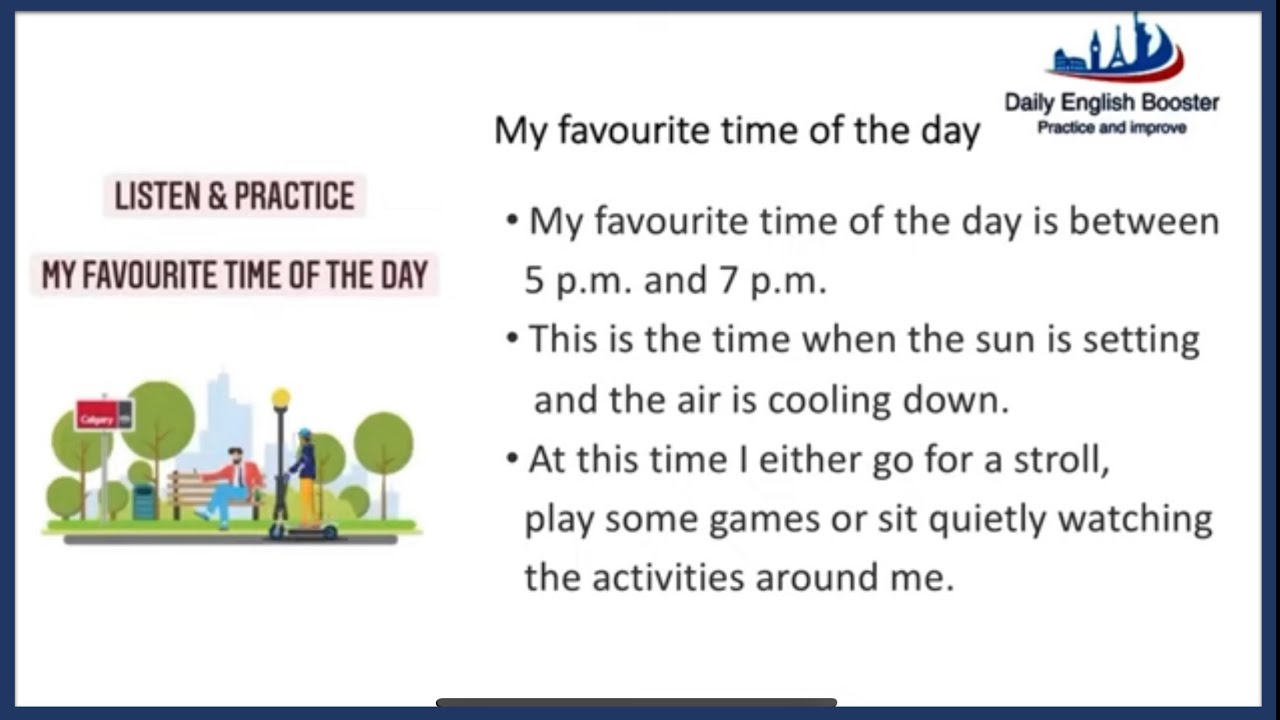 Listen & Practice English - Session 22 | My favourite time of the day ...