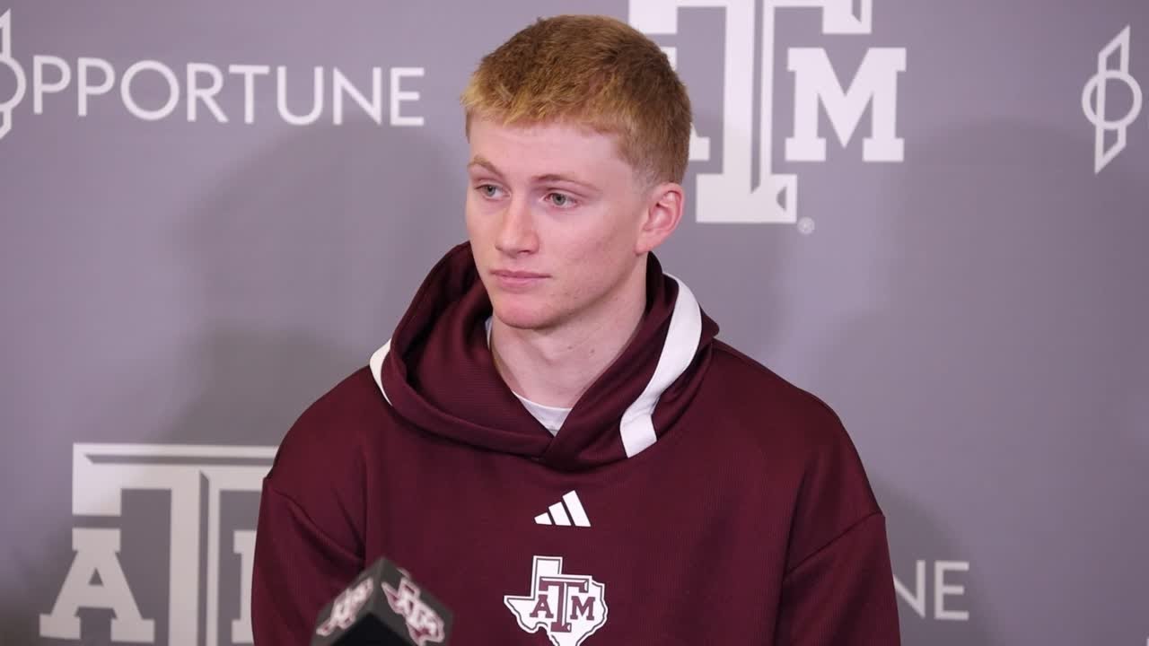 Hayden Hefner, Manny Obaseki discuss A&M's win over Houston Christian ...