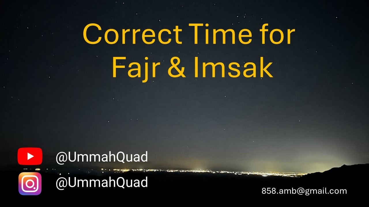 Short Version - Correct Fajr Time for Ramadan Imsak & Fajr Prayer - YouTube