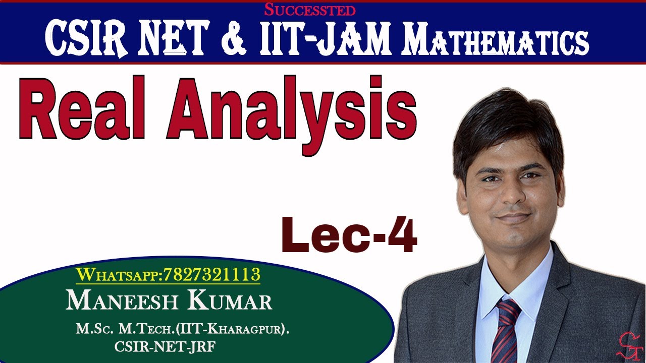 Monotonic Sequence Real Analysis Lec 4 Csir Net Mathematics Lectures Youtube
