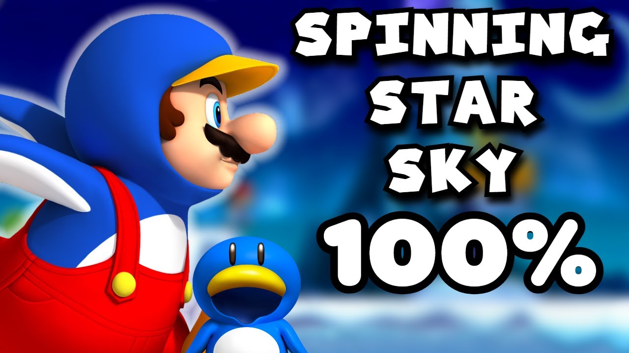 Spinning-Star Sky - 100% Walkthrough & Star Coins | New Super Mario ...