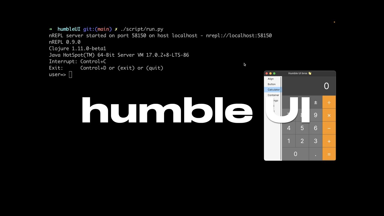 Humble UI - A Clojure desktop UI framework - YouTube