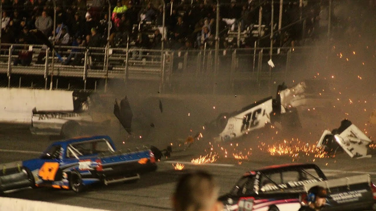 [All Angles] MASSIVE Crash at Five Flags Speedway - YouTube