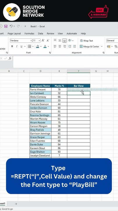 Create Stunning Bar Graphs In Excel With Rept Formula Youtube