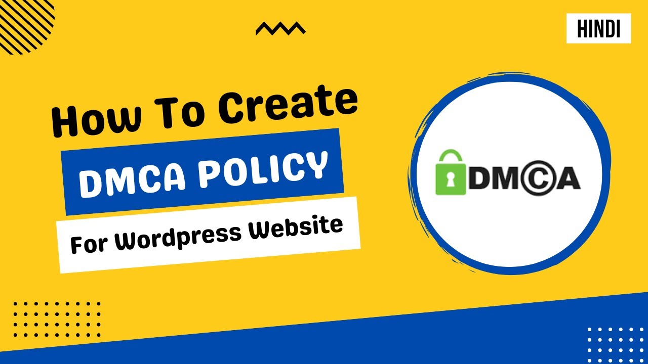 How To Create DMCA Policy For Your Wordpress Website | Hindi - YouTube