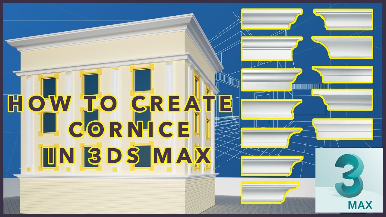 How to create Cornice in 3Ds Max - YouTube