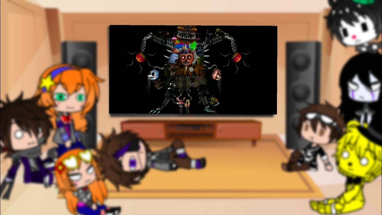 Afton Family + Golden Freddy + Puppet + Ennard reacts to cursed images ...