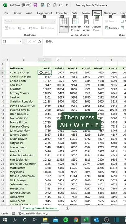 Freeze Rows and Column in Excel || #excel #tutorial #shorts || Lazy to Smart by TF Studios - YouTube