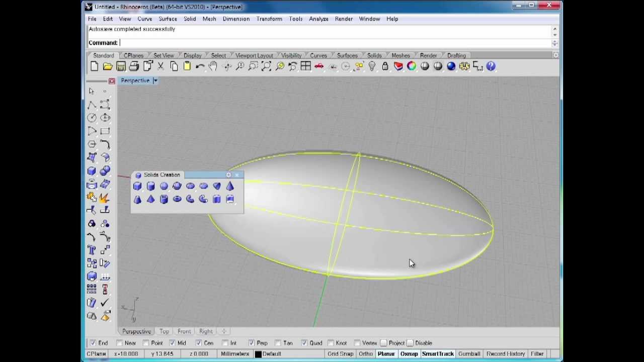 Rhino 5 Tutorial Working With Primitives Infiniteskills Training Youtube