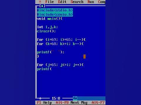 ABCD Pattern in c language /#turbo #coding #clanguage #prototyp #cprogramming #abcdpattern ...
