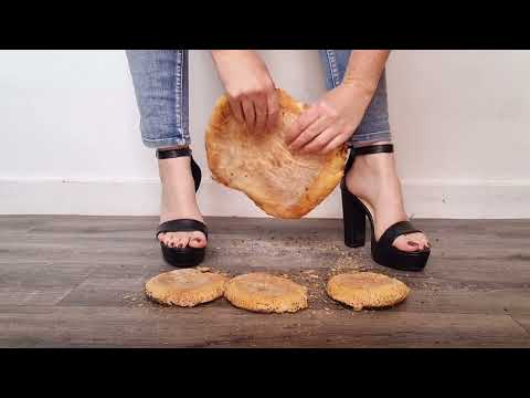 Bread vs. high heels | Food crushing & ASMR