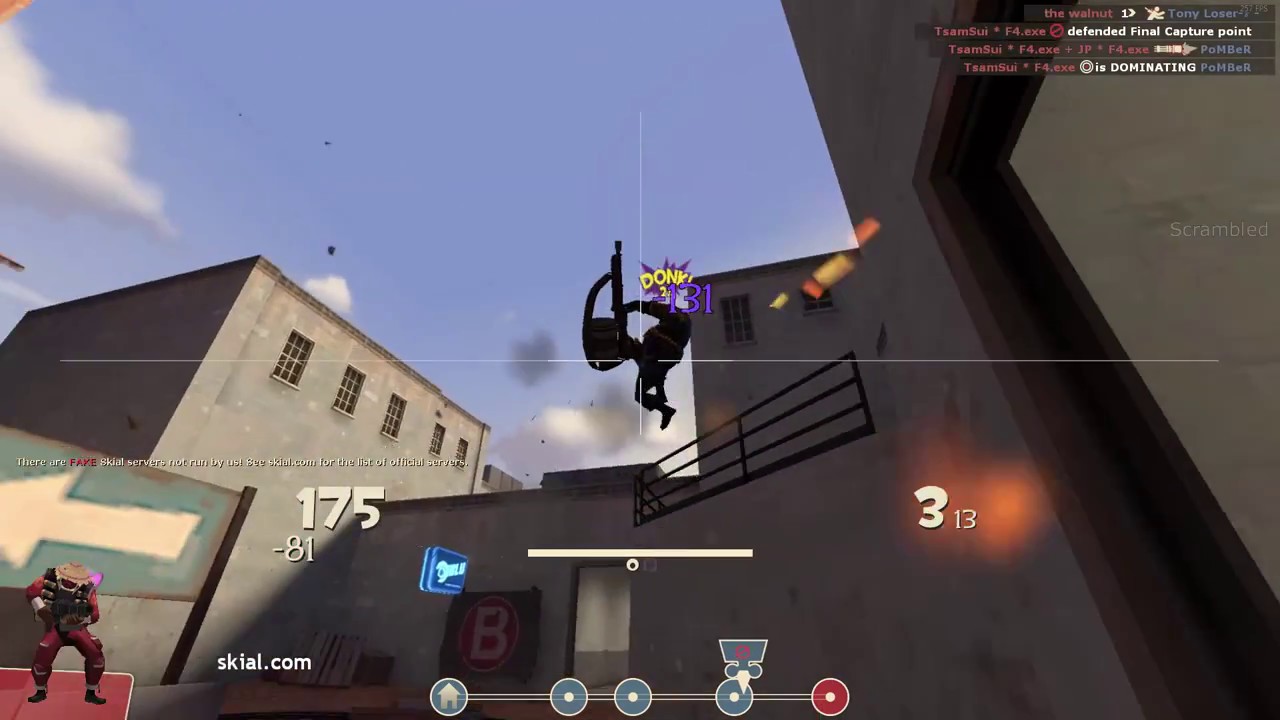 loose cannon triple double donk airshots on a heavy - YouTube