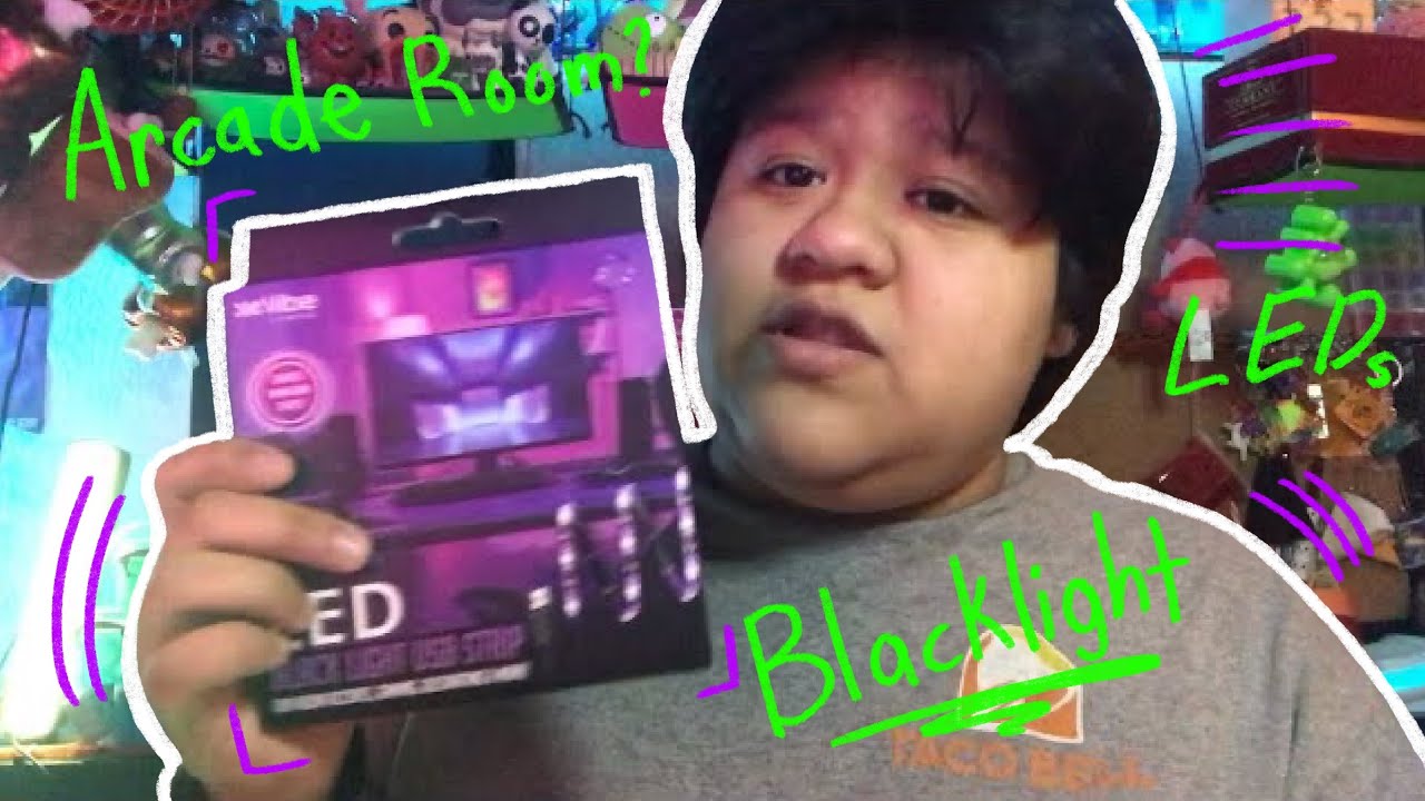 FIVE BELOW LED LIGHT UV BLACKLIGHT UNBOXING + Review! Mini arcade room ...