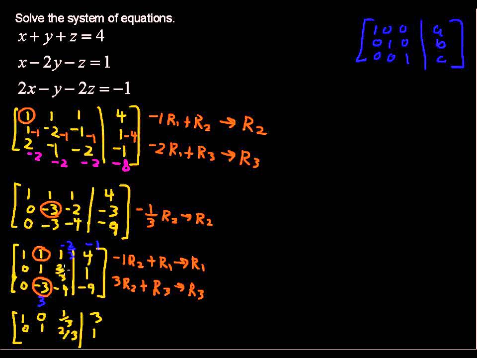Three Equations in Three Variables - College Algebra Tips - YouTube