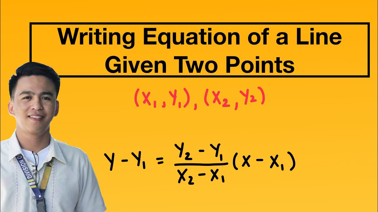 How to Find the Euqation of a Line Given Two Points Part 3 - YouTube